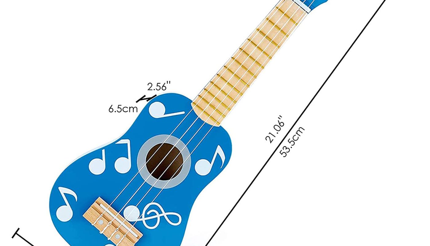 Hape - E0604 Ukulele Blue Guitar for Kids - Toys 4 You