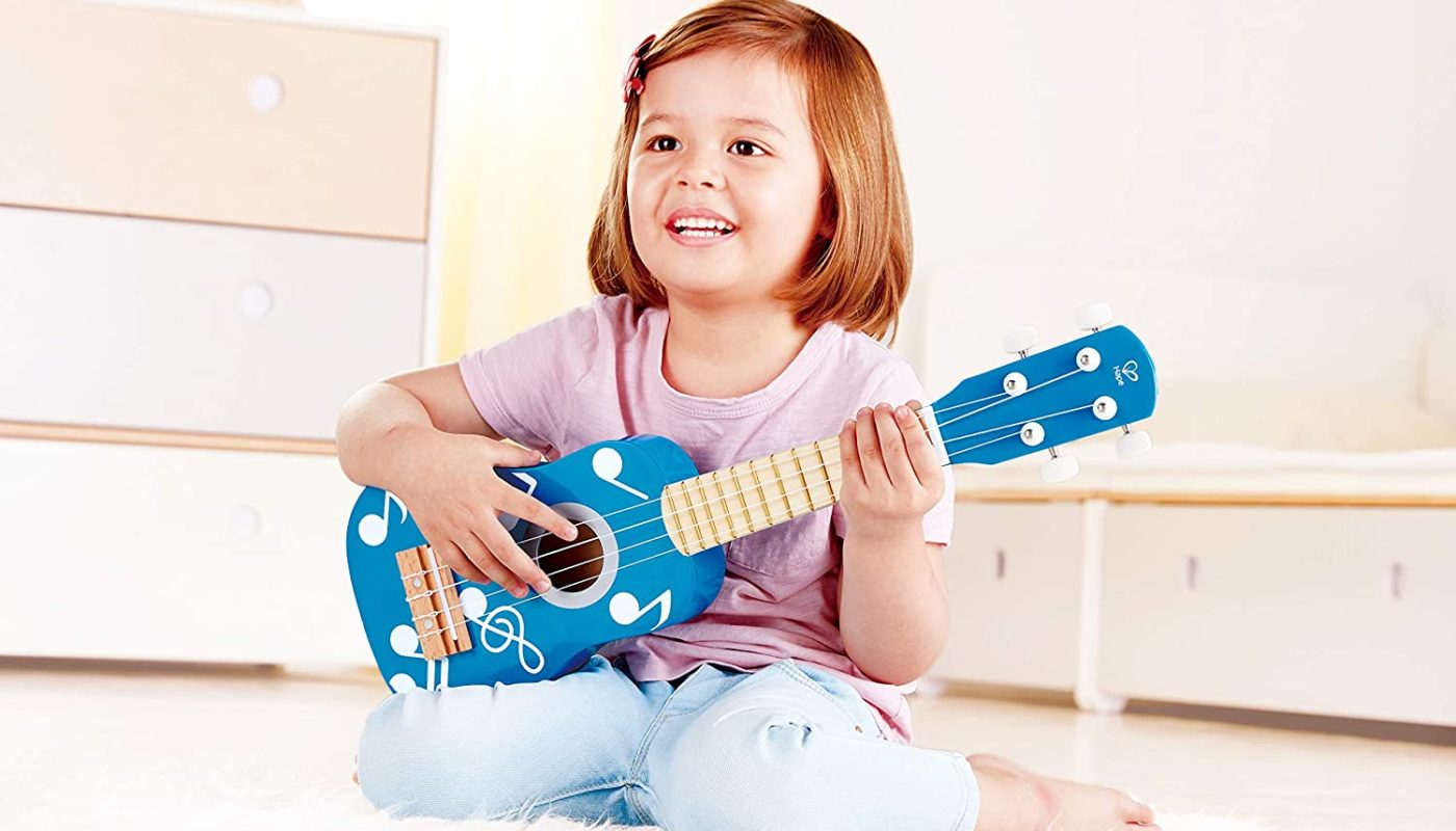 Hape - E0604 Ukulele Blue Guitar for Kids - Toys 4 You