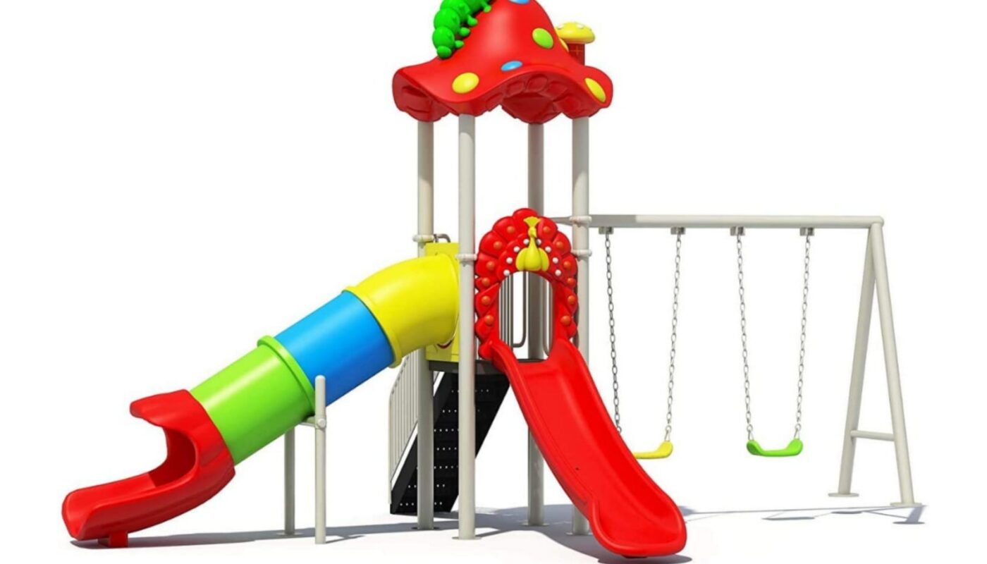 Mushroom Kids Outdoor Playground Amusement Park with Slide And Swing ...