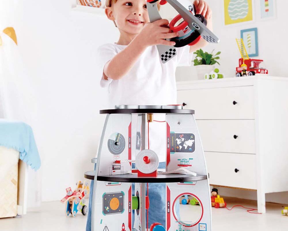 Hape Four-Stage Wooden Rocket Ship - E3021 - Toys 4 You