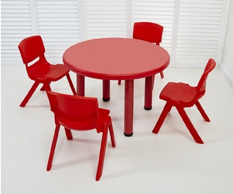 Round table and chair for kids Red - Toys 4You Store