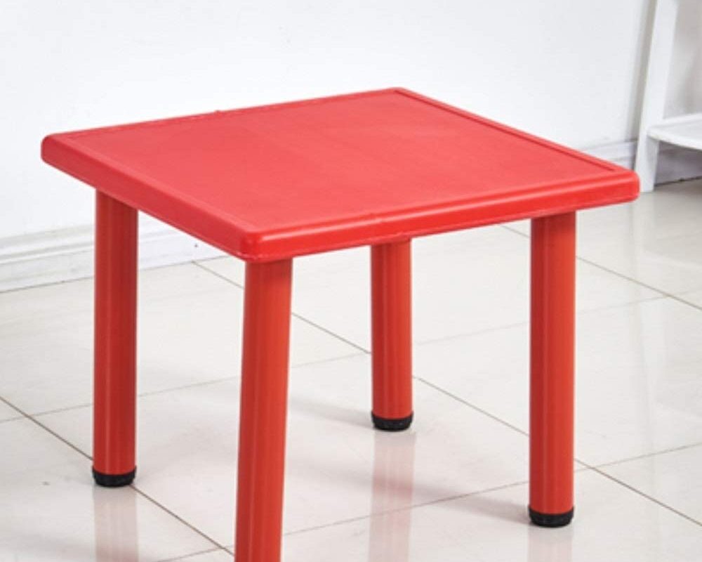 Square Plastic Study Table For Kids Red - Toys 4 You