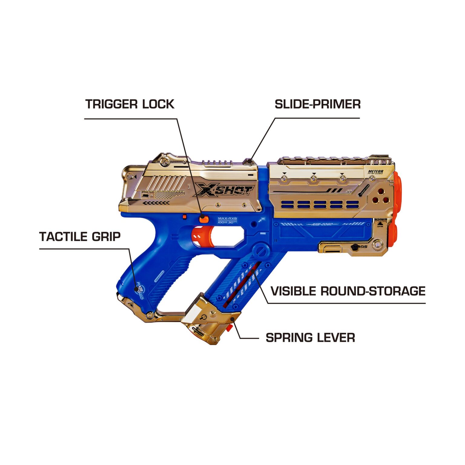 X-Shot Chaos Royale Edition 2PK Meteor Round Blaster - Toys 4 You