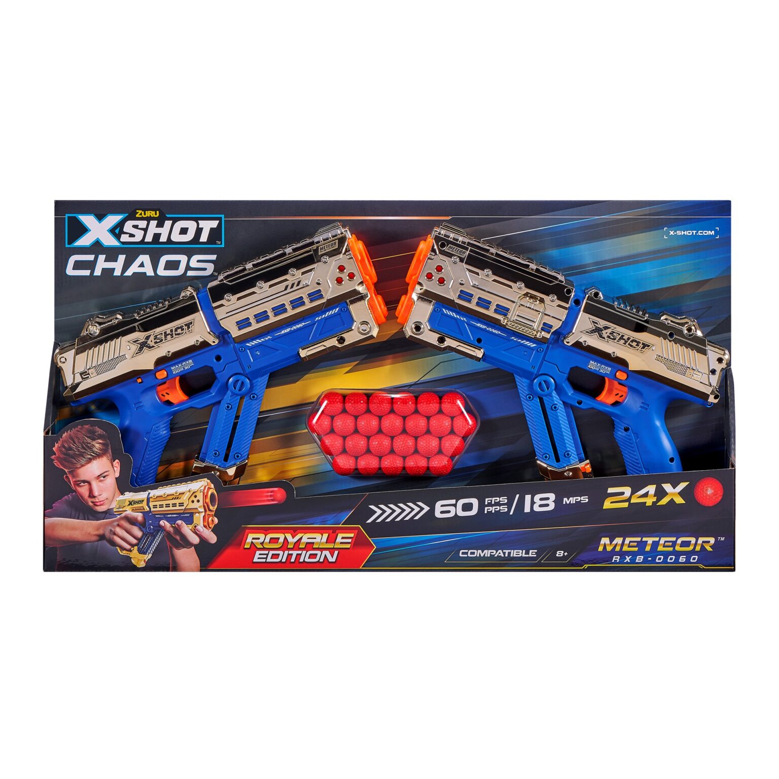 X-Shot Chaos Royale Edition 2PK Meteor Round Blaster 36419 - Toys 4You ...