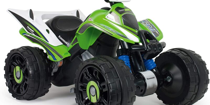 INJUSA-Kawasaki Quad ATV 12V With Reverse Gear and Electric Brake-66055 ...
