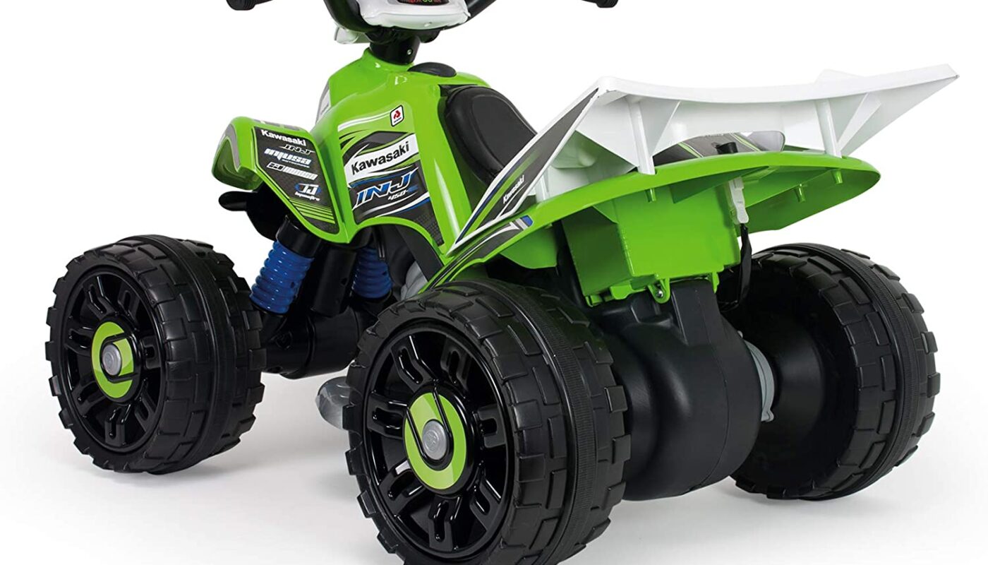 INJUSA-Kawasaki Quad ATV 12V With Reverse Gear and Electric Brake-66055 ...