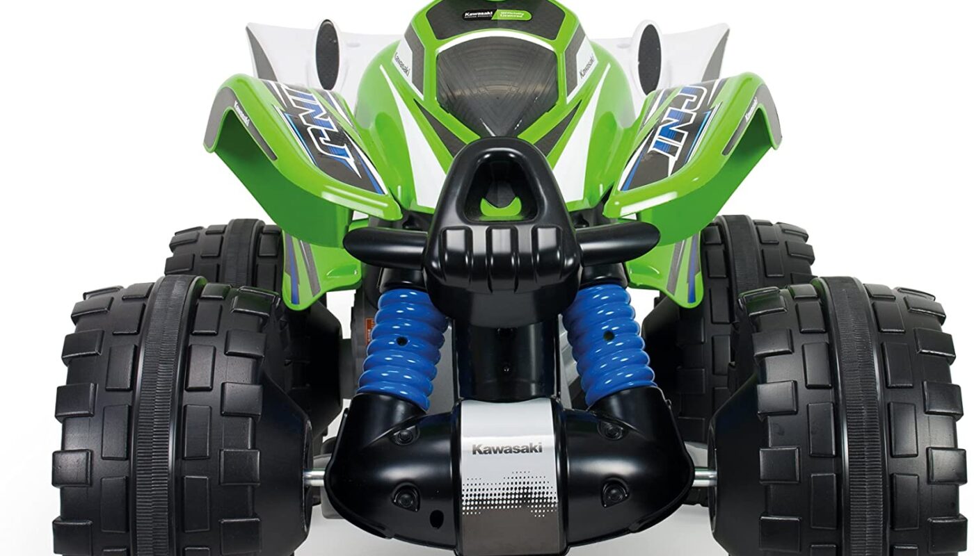 INJUSA-Kawasaki Quad ATV 12V With Reverse Gear and Electric Brake-66055 ...