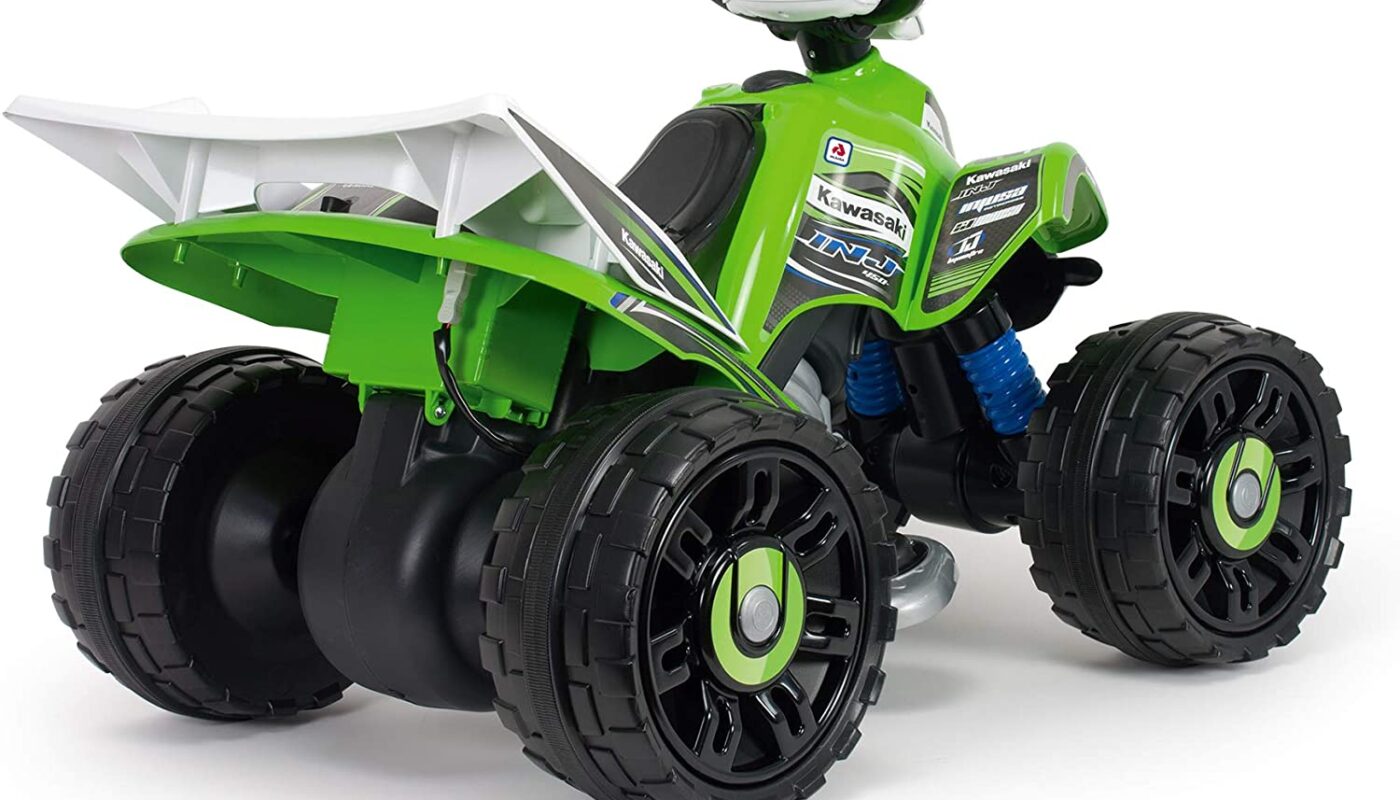 INJUSA-Kawasaki Quad ATV 12V With Reverse Gear and Electric Brake-66055 ...