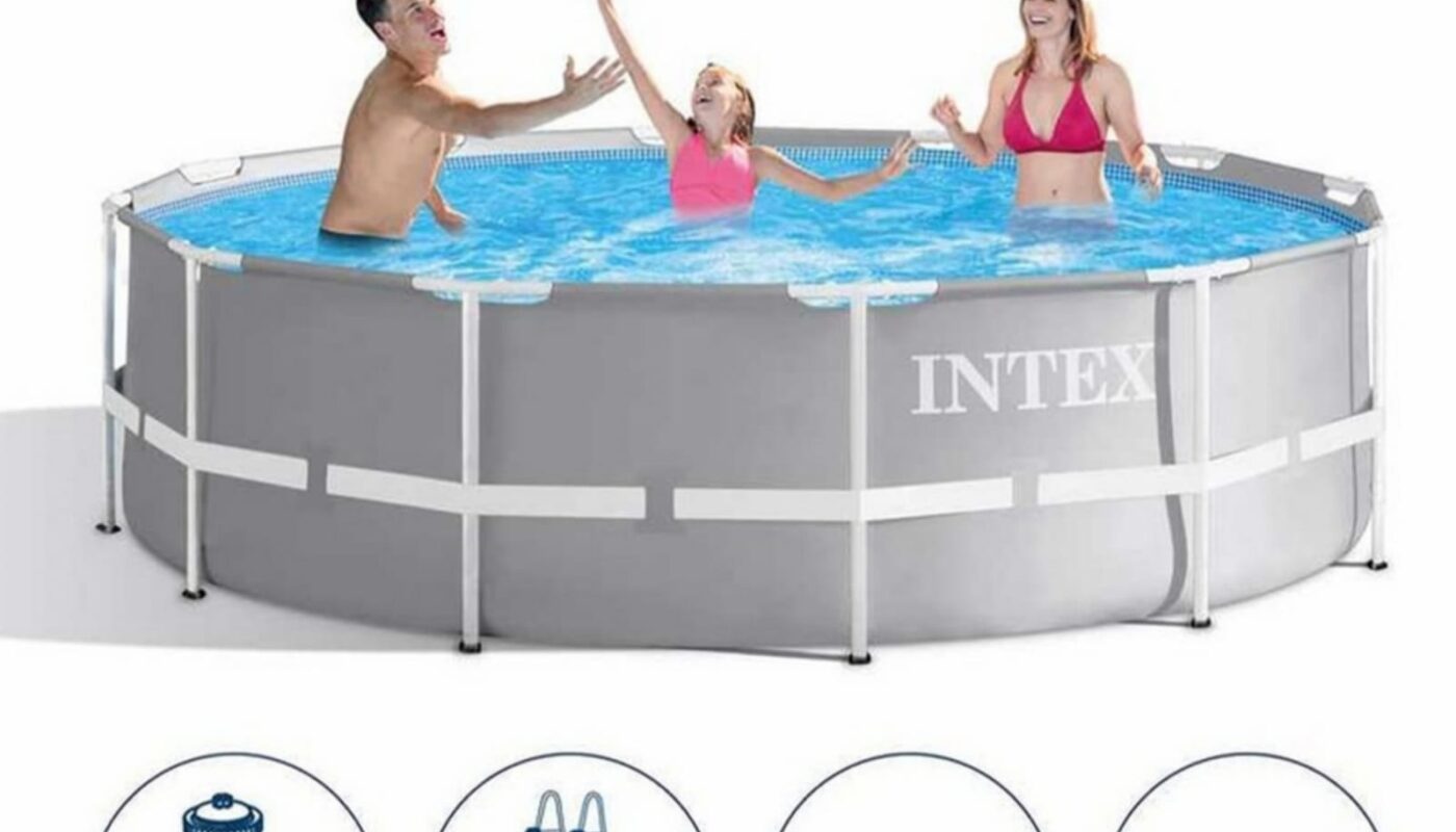 Intex Prism Frame Round Above Ground Swimming Pool 4.3m - 26720 - Toys 4 You