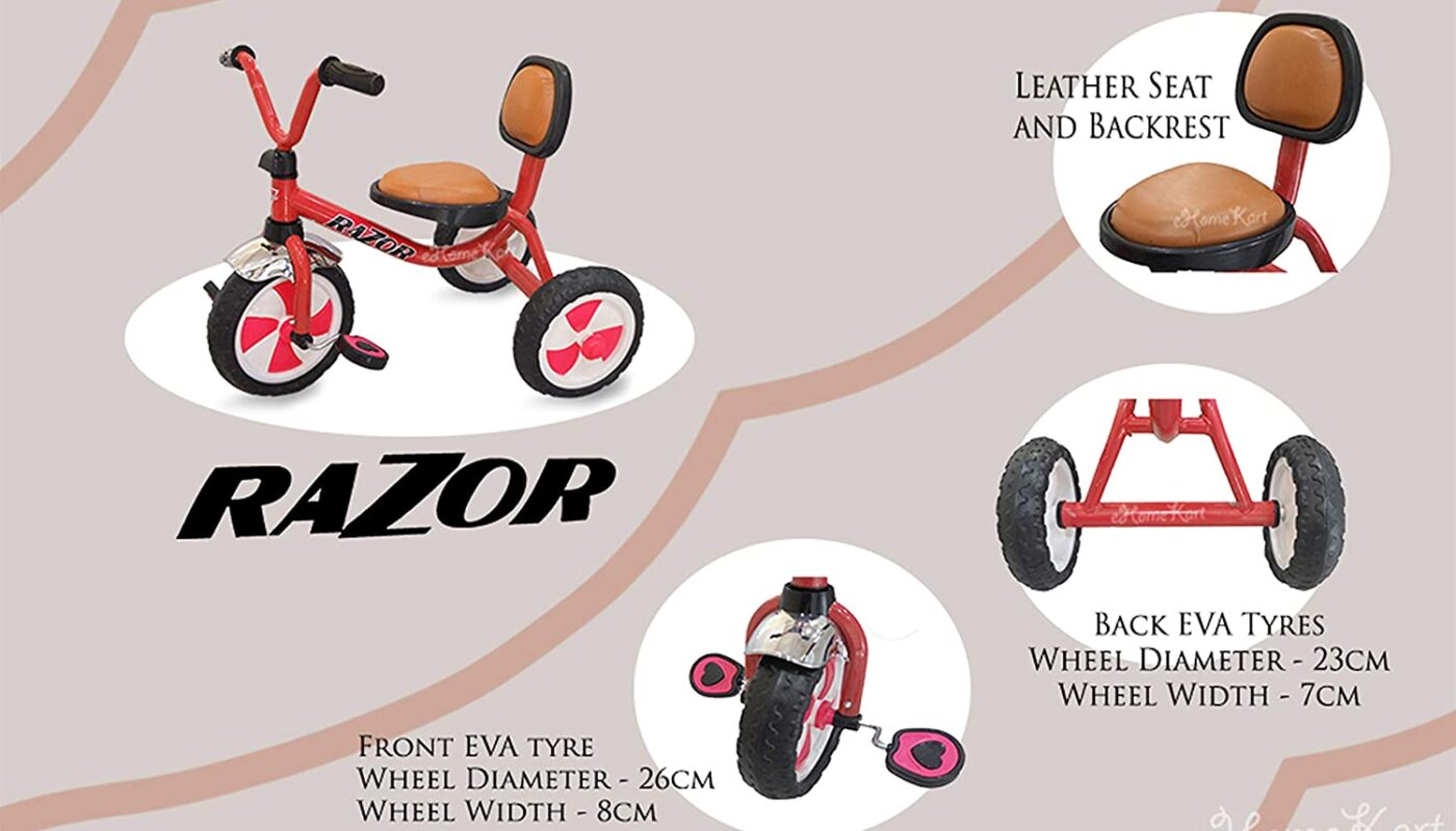 Razor Baby Tri-Cycles with EVA Tyres and Leather Seat and Backrest ...