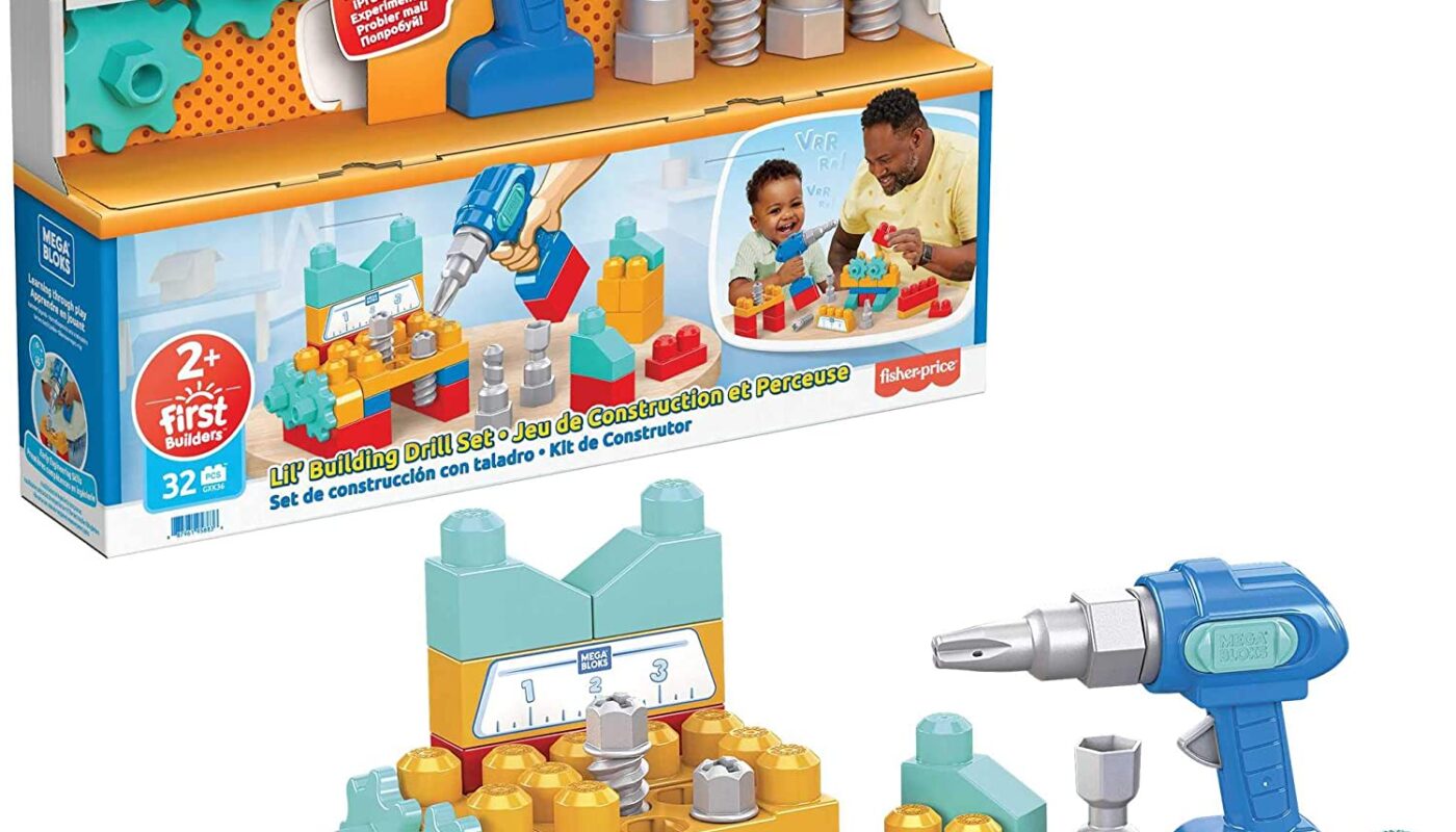 Mega Bloks First Builders Lil' Building Drill Set Building Toys for ...
