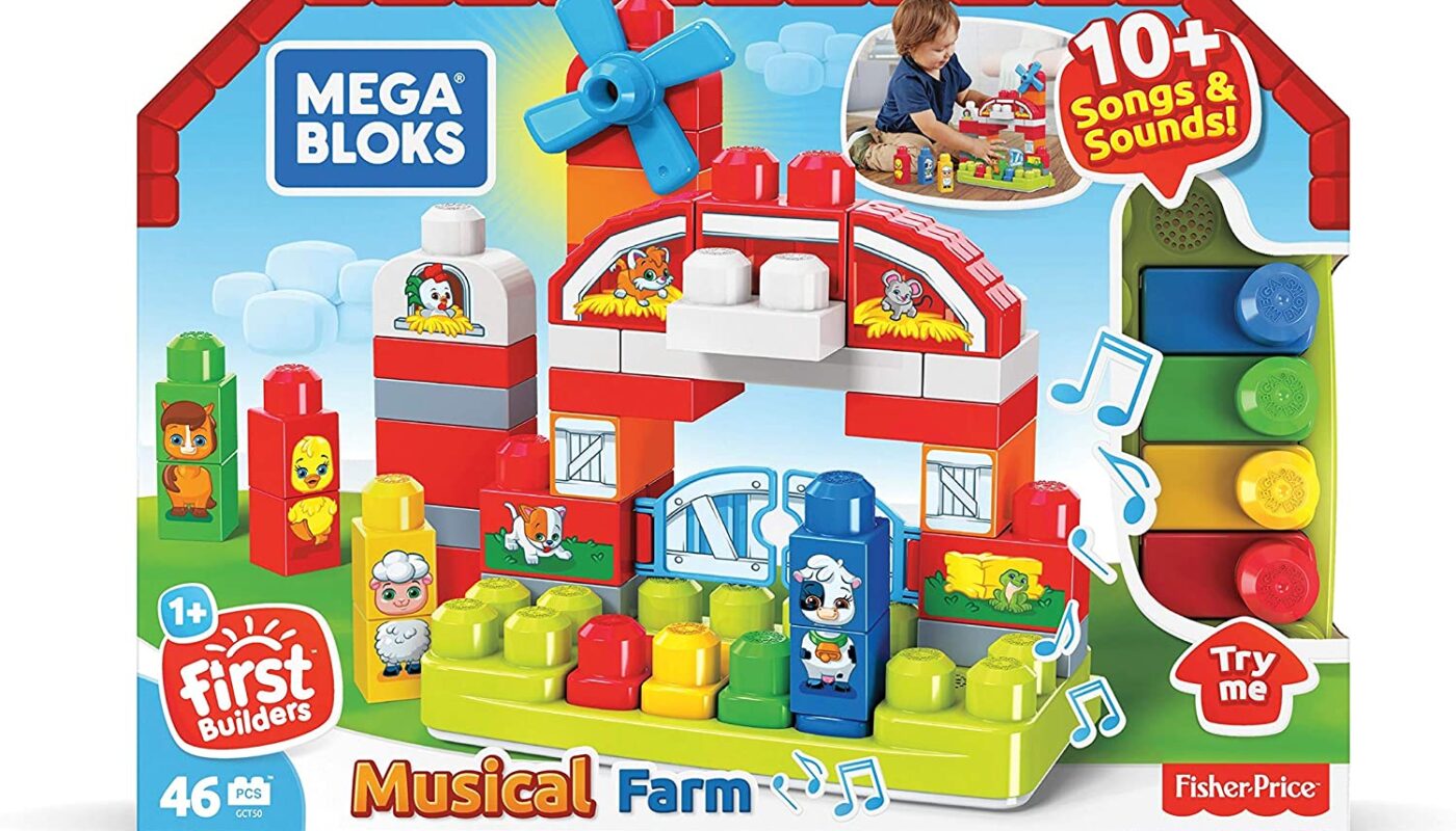 Mega Bloks Musical Farm Building Toys-GCT50 - Toys 4 You