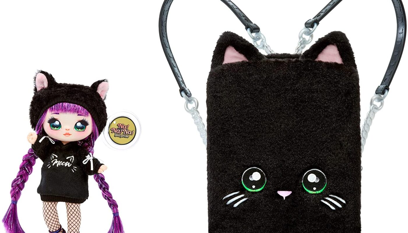 Na Na Na Surprise 3-in-1 Backpack Bedroom Black Kitty Playset - Toys 4 You