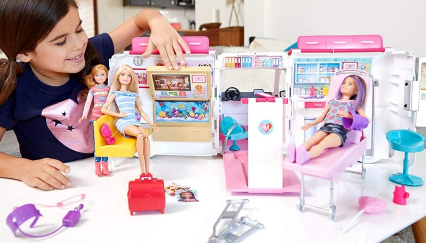 Barbie Care Clinic Vehicle Playset 2 Plus feet with Lights and Sounds ...