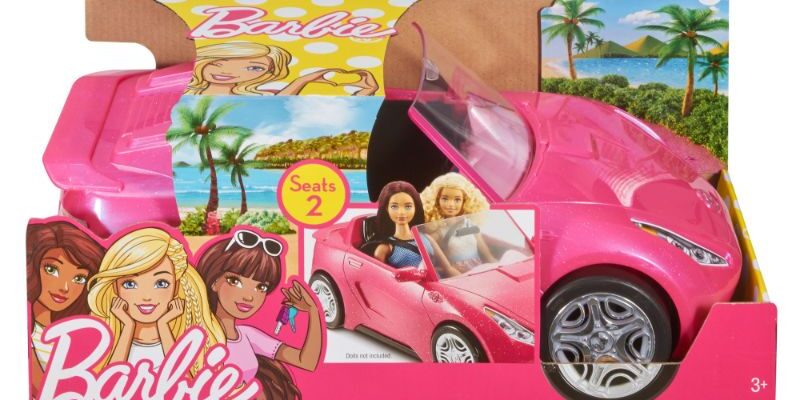 Barbie Glam Convertible Pink Car - DVX59 - Toys 4 You