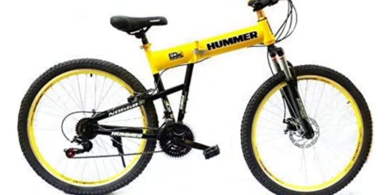 26 Inch Hummer Folding Bicycle For Boys Yellow - Toys 4 You
