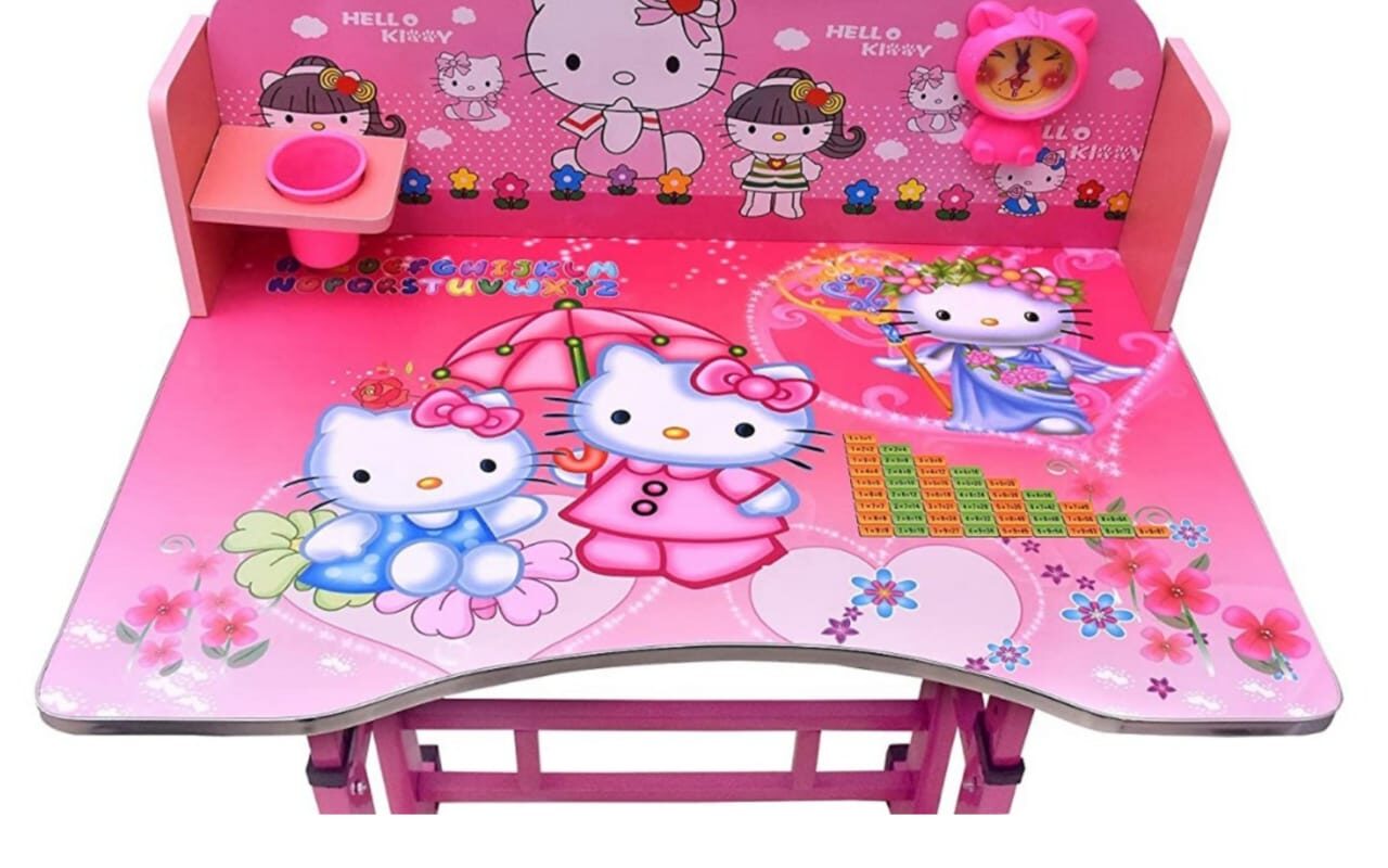 Hello Kitty Kids Study Table With Chair Set Table - Toys 4 You