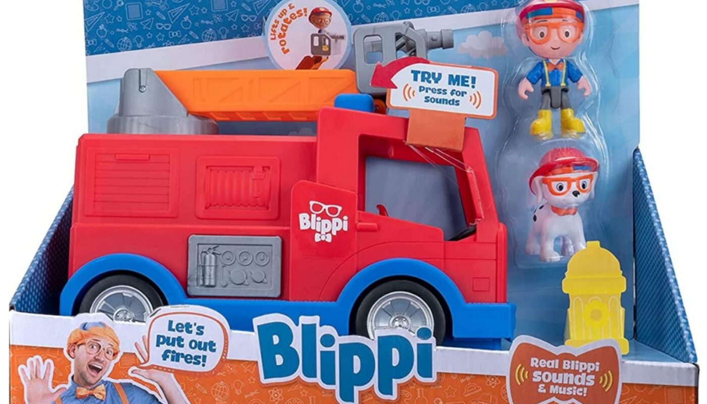 Blippi Truck-Fun Freewheeling Features Including 3 Firefighter and Fire ...