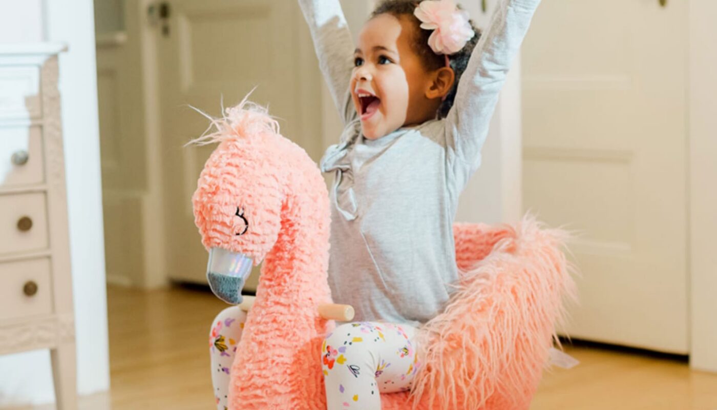 Pink Flamingo Soft Landing Ride Rocking Animals - LB-305-PINK - Toys 4 You