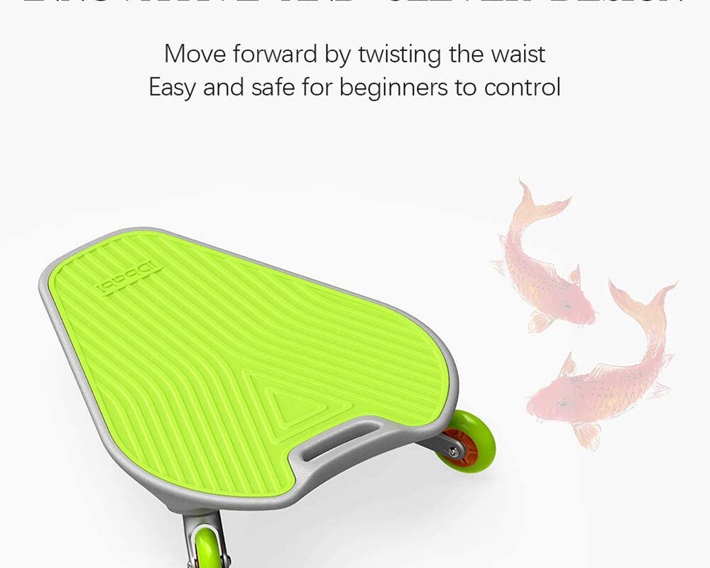 Idbabi Wiggleboard Skateboard w/ Led Wheels - GM-T1101-Green - Toys 4 You