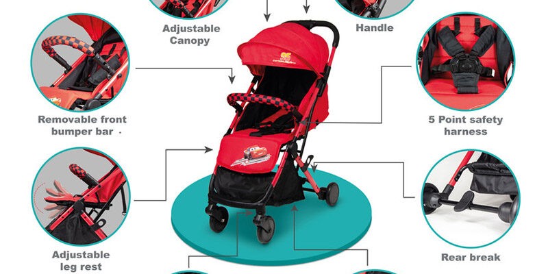 Disney - Cars Lightning McQueen Travel Stroller - Toys 4 You