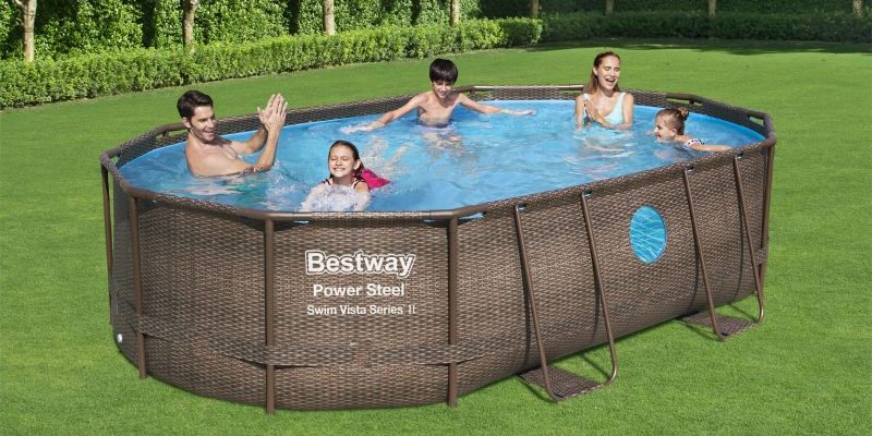 Bestway - Power Steel Swim Vista Series Oval Pool Set - 56714-ATL - Toys 4 You