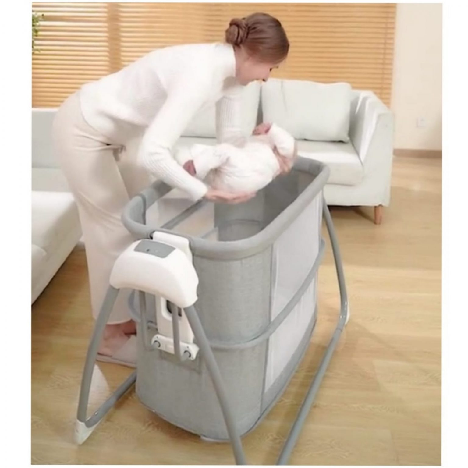 Mastela - Deluxe 4 in 1 Playpen Swing Bassinet - 08901 - Toys 4 You