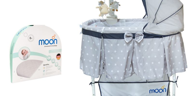 Moon - 4-in-1 Convertible Bassinet & Wedge Pillow - Dark Grey ...