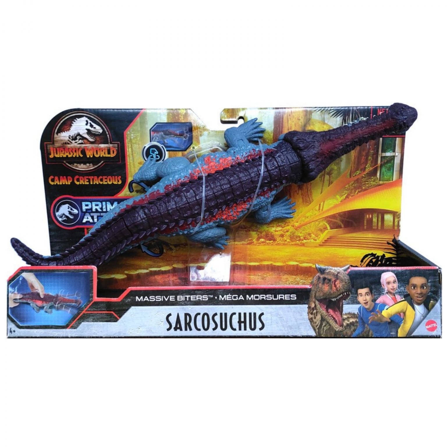 Mattel - Jurassic World Primal Attack Dinosaur Sarcosuchus 2021 - GJP32 ...