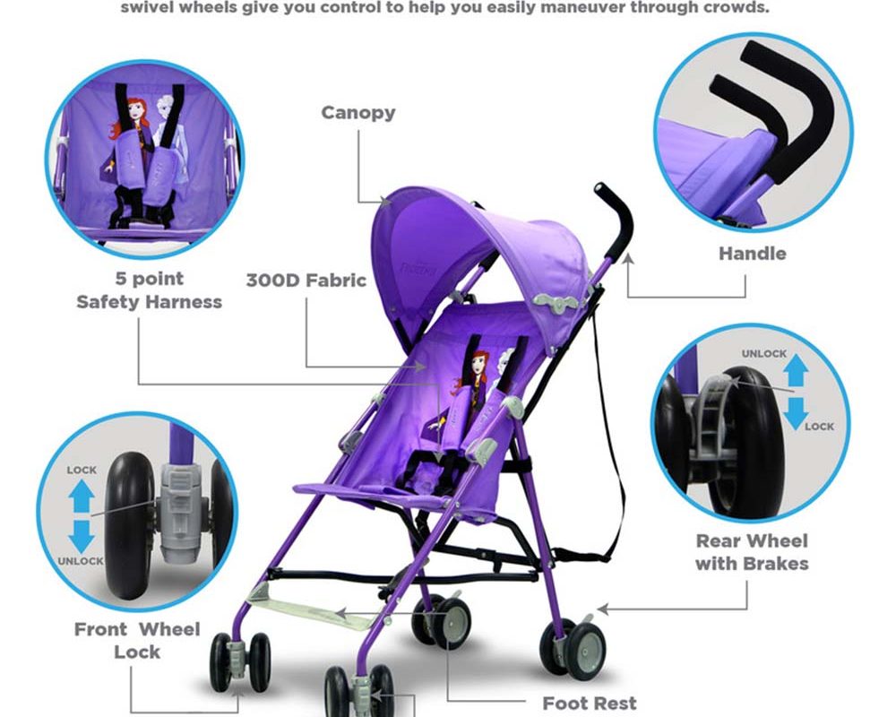 Disney - Frozen 2 Umbrella Stroller w/ Carry Strap - B801FT-Purple ...