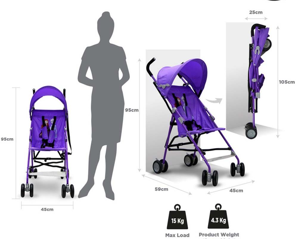 Disney - Frozen 2 Umbrella Stroller w/ Carry Strap - B801FT-Purple ...