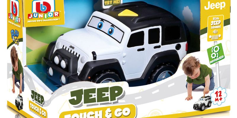 BB Junior - Jeep Touch & Go Jeep Wrangler - White - 81801-HI - Toys 4 You