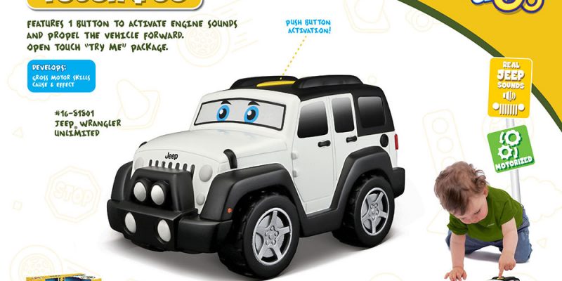 BB Junior - Jeep Touch & Go Jeep Wrangler - White - 81801-HI - Toys 4 You
