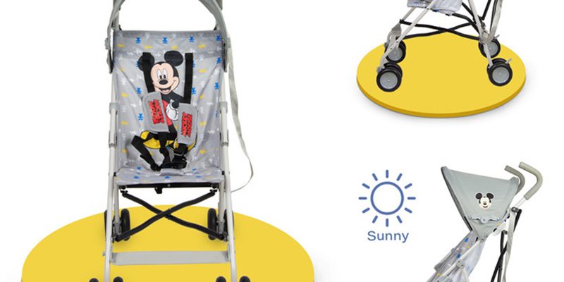 Disney - Mickey Mouse Lightweight Buggy Stroller - Grey - B801FT-C ...