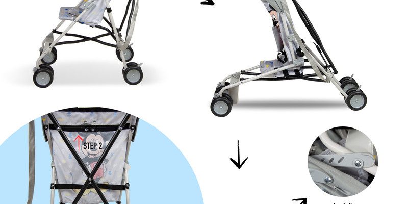 Disney - Mickey Mouse Lightweight Buggy Stroller - Grey - B801FT-C ...