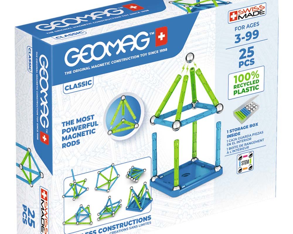 GEOMAG - Classic Recycled Magnetic Construction 25pcs - 00275-BB - Toys ...