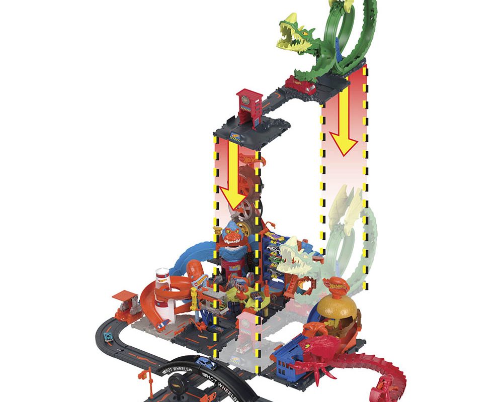 Hot Wheels - City Dragon Drive Firefight - HDP03 - Toys 4 You