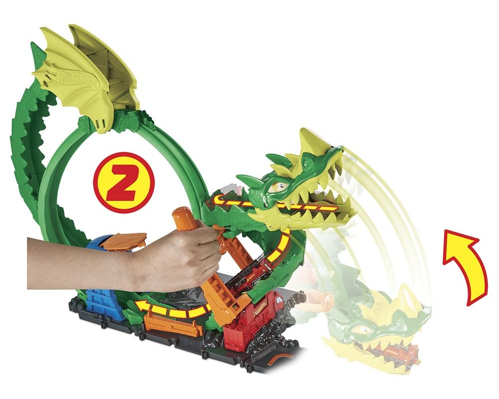 Hot Wheels - City Dragon Drive Firefight - HDP03 - Toys 4 You