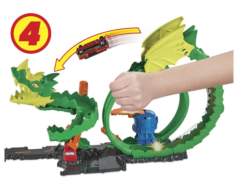 Hot Wheels - City Dragon Drive Firefight - HDP03 - Toys 4 You