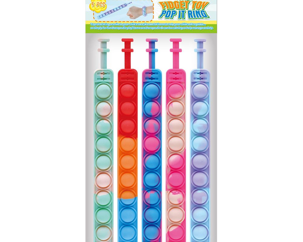 Power Joy - Pop It Ring Sensory Fidget Toy 5pcs - CRB635-AL - Toys 4You ...