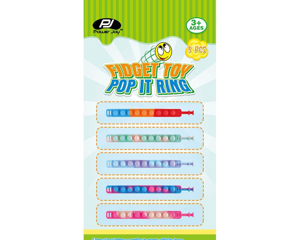 Power Joy - Pop It Ring Sensory Fidget Toy 5pcs - CRB635-AL - Toys 4You ...