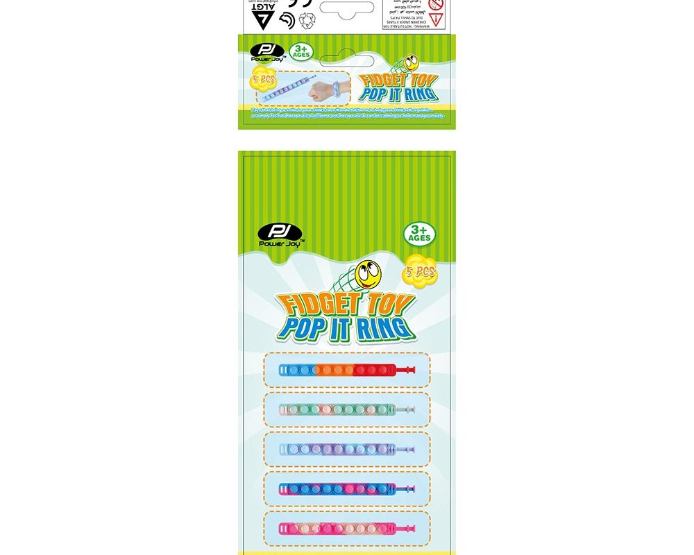 Power Joy - Pop It Ring Sensory Fidget Toy 5pcs - CRB635-AL - Toys 4You ...