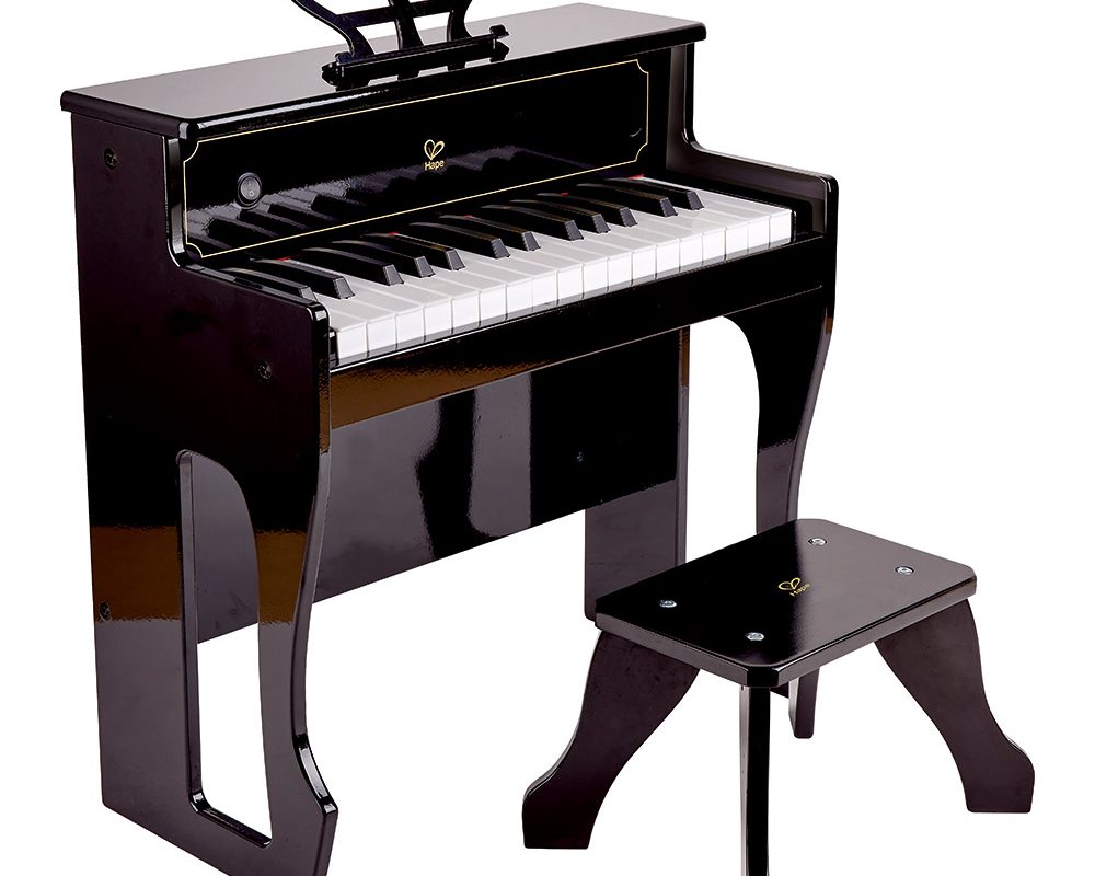 Hape - Dynamic Sound Upright Electric Piano Black - E0631 - Toys 4 You