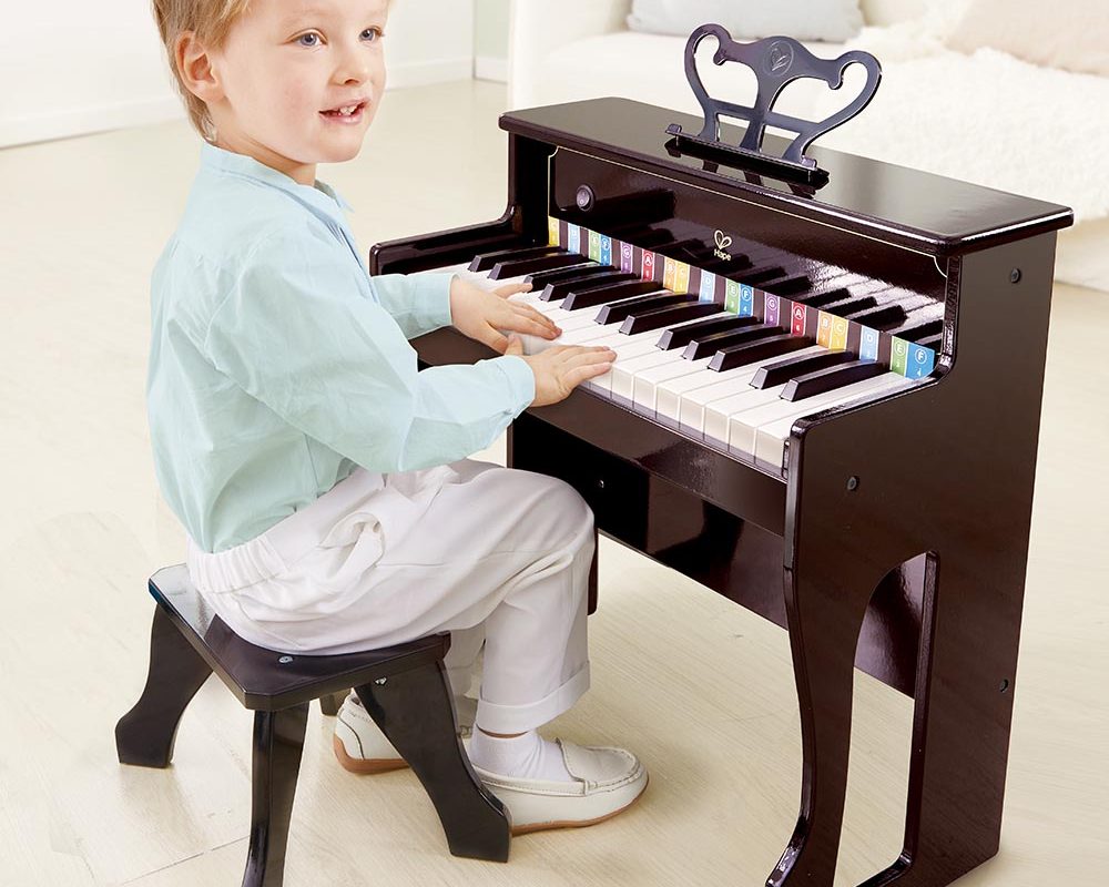 Hape - Dynamic Sound Upright Electric Piano Black - E0631 - Toys 4 You