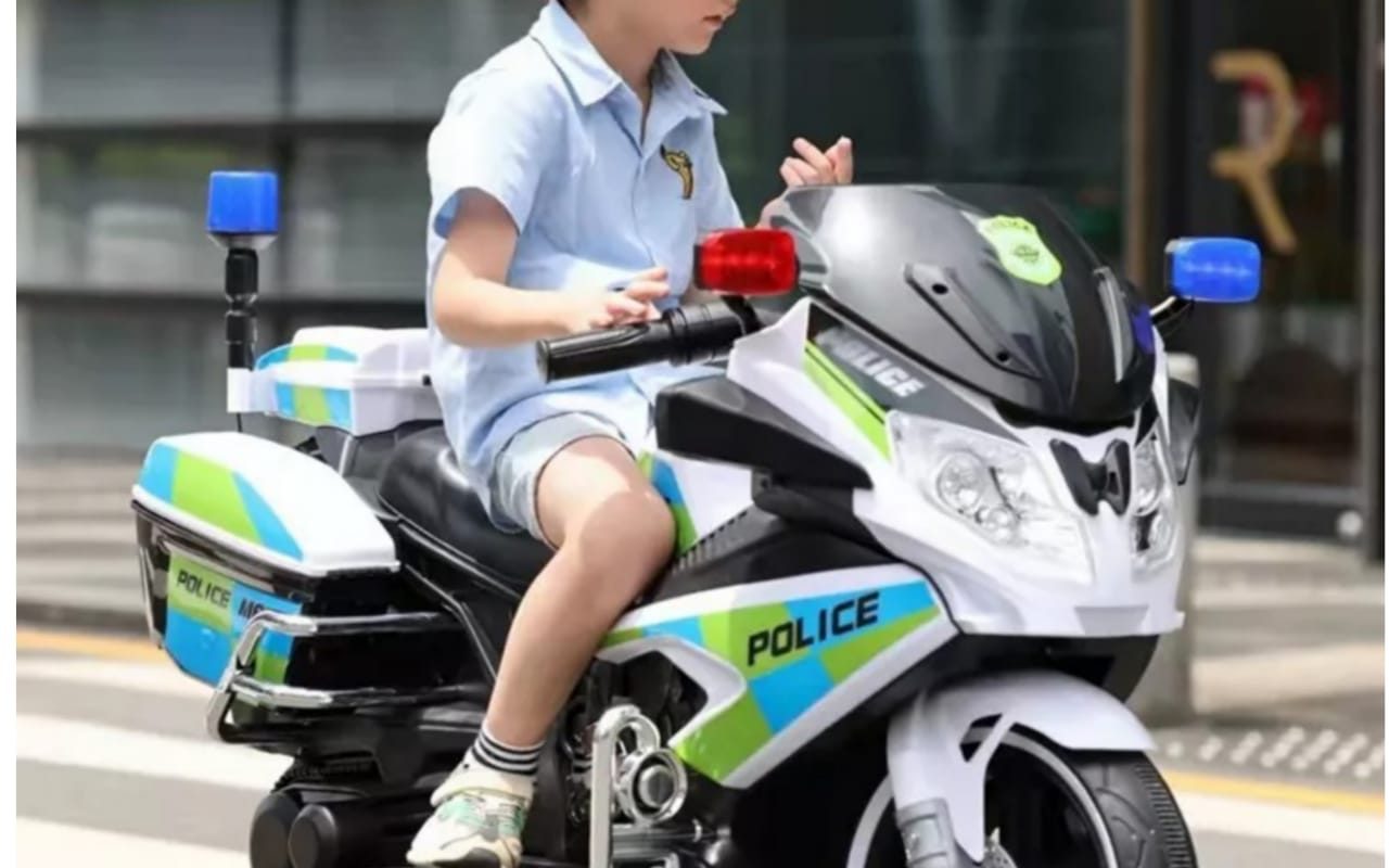 Kids Ride On - Police Bike 12V children Motorcycle Electric Mini Kids ...