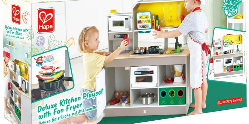 Hape - Deluxe Kitchen Playset W/ Fan Fryer - E3177-BPC - Toys 4 You