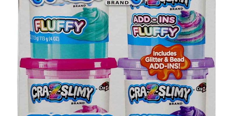 Cra-Z-Art - Cra-Z-Slimy Fluffy Sime w/ Glitter & Bead - Pack of 4 ...