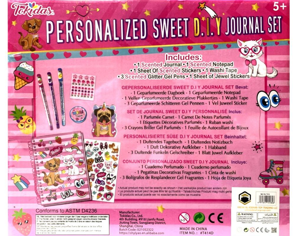 Tokidas - Personalized Sweet D.I.Y Journal Set - Toys 4 You