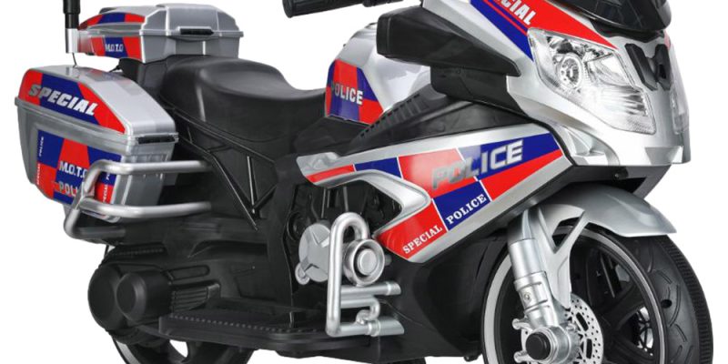 Lovely Baby - Kids Electric Motorcycle Ride On Police Bike Silver ...