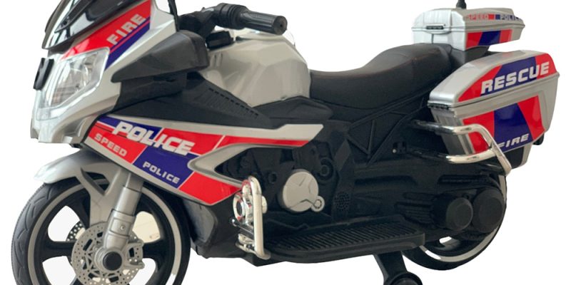 Lovely Baby - Kids Electric Motorcycle Ride On Police Bike Silver ...